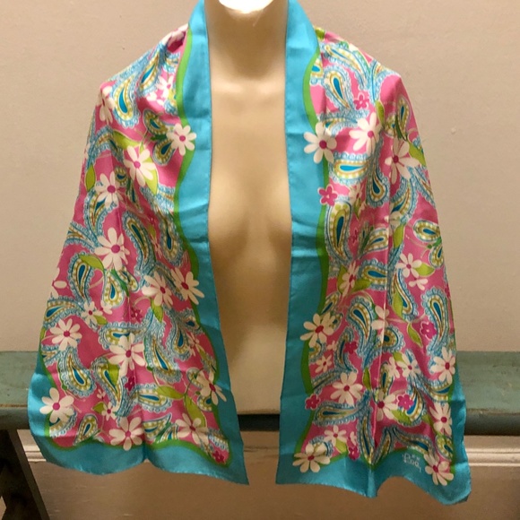 Lilly Pulitzer | Accessories | Lilly Pulitzer For Ford Floral Mod Silk ...